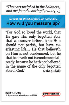 How Do You Measure Up With God? (KJV) – Moments With The Book