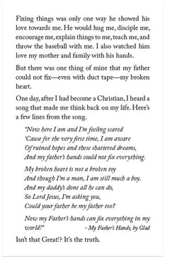 My Father's Hands – Moments With The Book