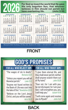 2026 Calendar Card: God's Promises – Moments With The Book
