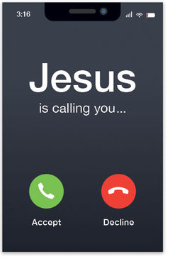 Mini Gospel Tract – Jesus Is Calling You – Moments With The Book