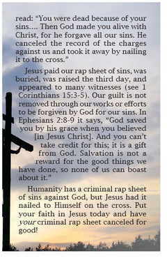 The Criminal's Rap Sheet (NIV) – Moments With The Book