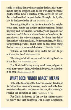 Under the Law or Under Grace? (KJV) – Moments With The Book