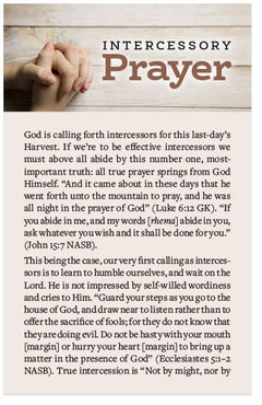Intercessory Prayer – Moments With The Book