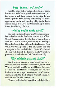 Gospel Tract – What is Easter All About? – Moments With The Book
